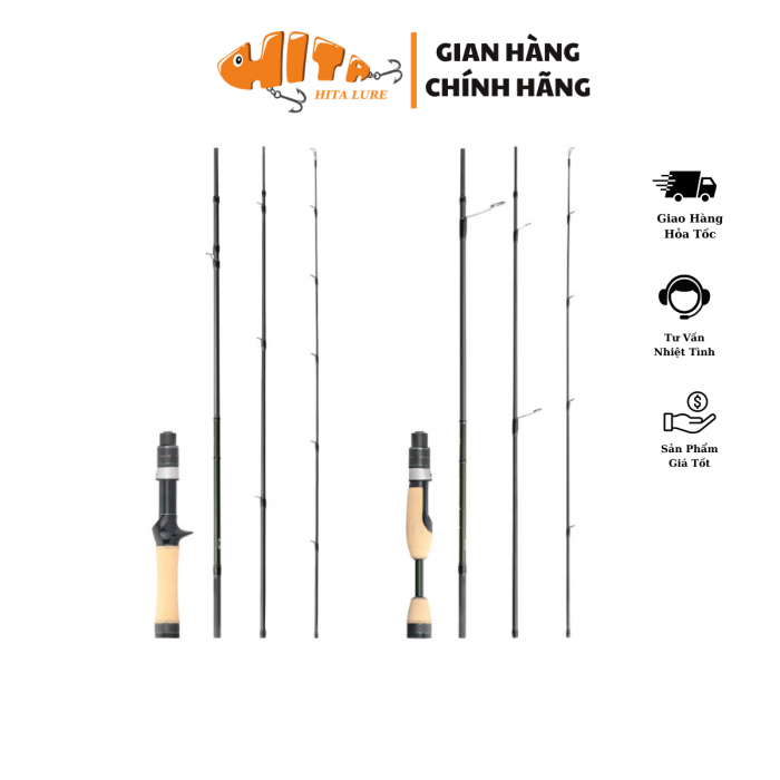 Cần câu cá UL/L Intruder - Cần câu máy ngang siêu nhẹ 4 khúc Tsurinoya ...
